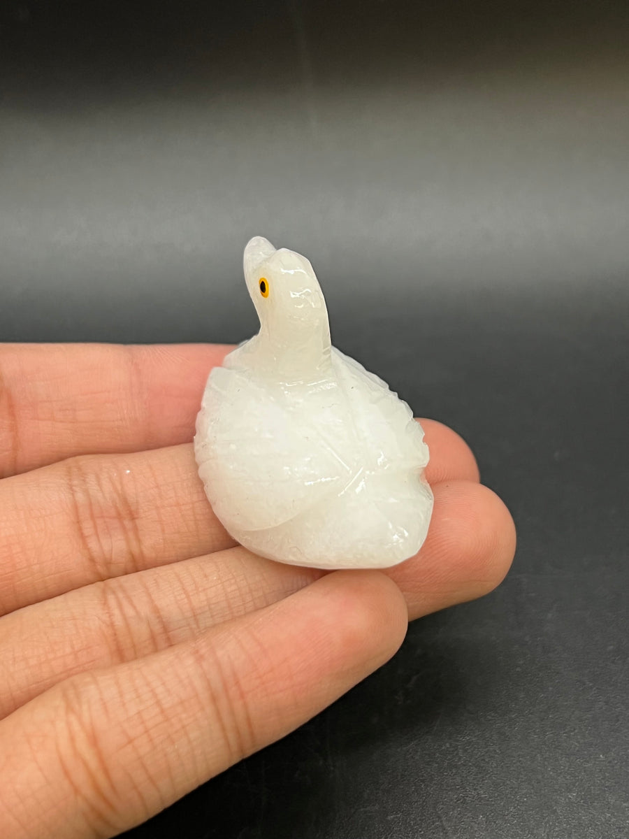 White Onyx Duck – Earth Gems Ltd