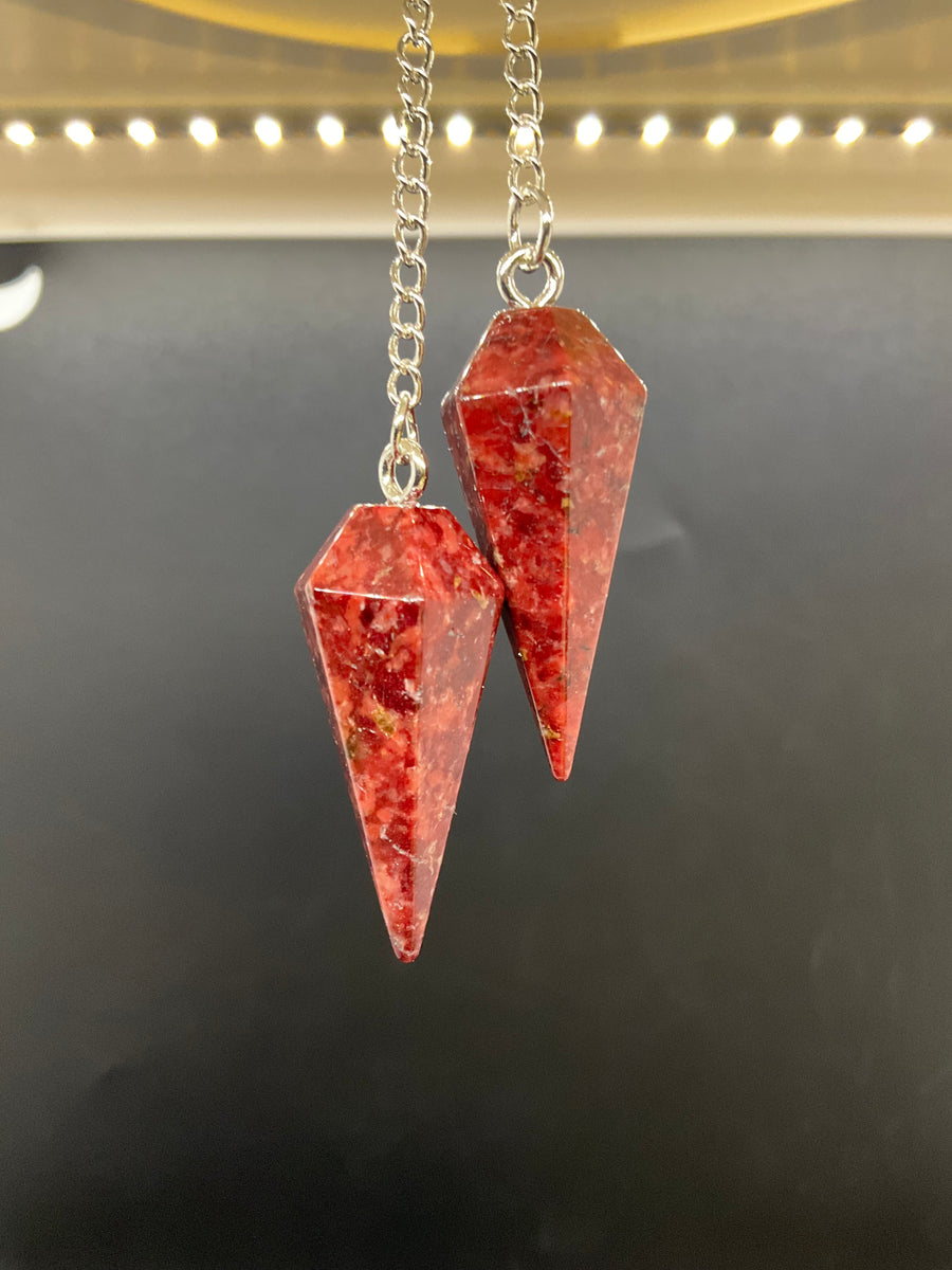 Wine Jasper Pendulum – Earth Gems Ltd
